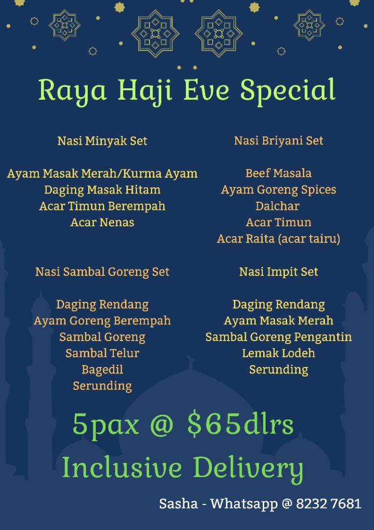 Lauk Raya Haji Special 2023, Food & Drinks, Local Eats on Carousell