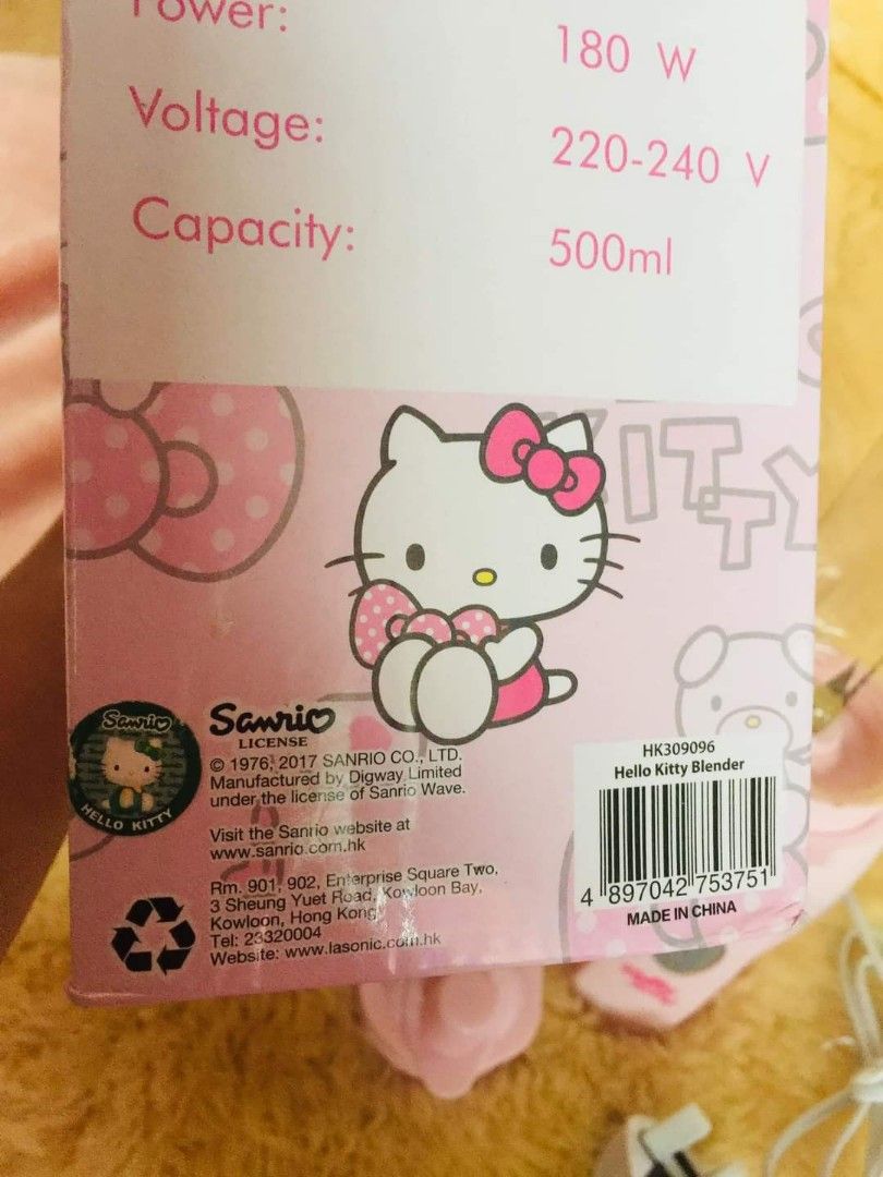 HELLO KITTY sanrio shake & go mini blender, TV & Home Appliances ...