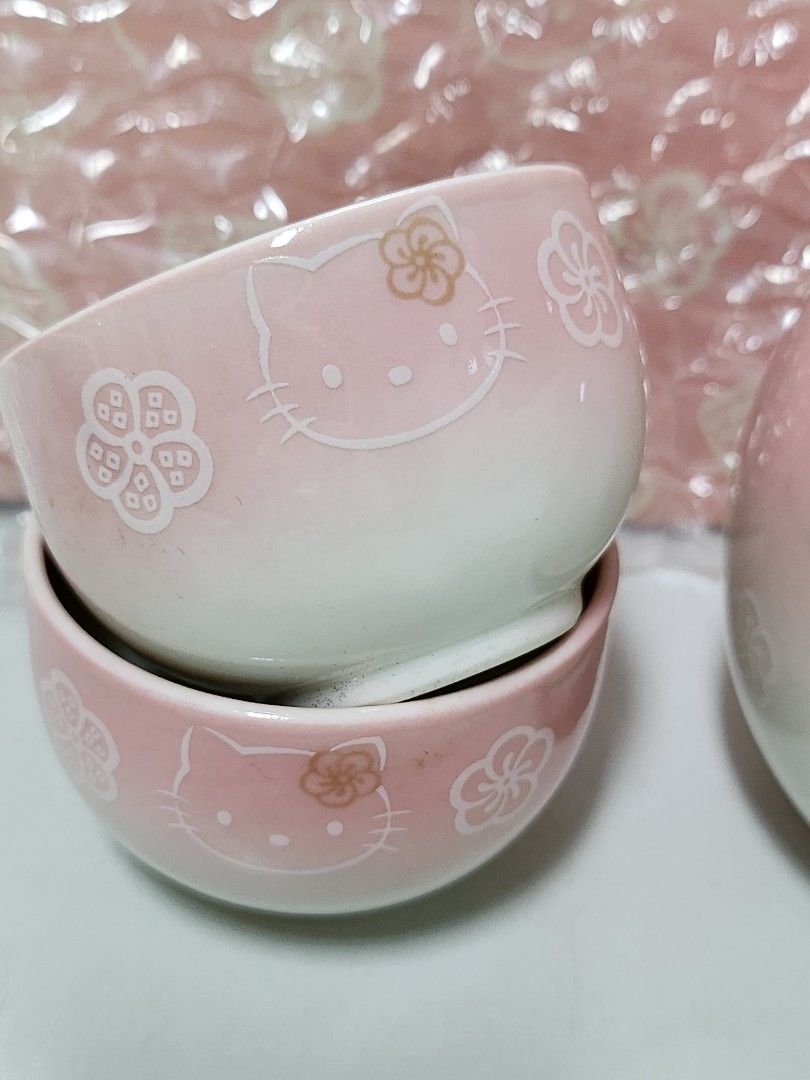 Hello Kitty Vintage Arita Pink Sake Set - Made in Japan, Furniture ...