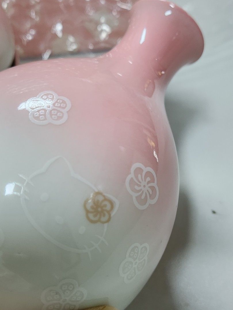 Hello Kitty Vintage Arita Pink Sake Set - Made in Japan, Furniture ...