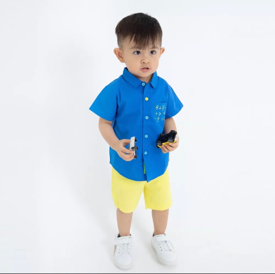 HeyTimmy Kemeja Anak Blue / Red 5-6 tahun, Bayi & Anak, Baju Anak Laki ...