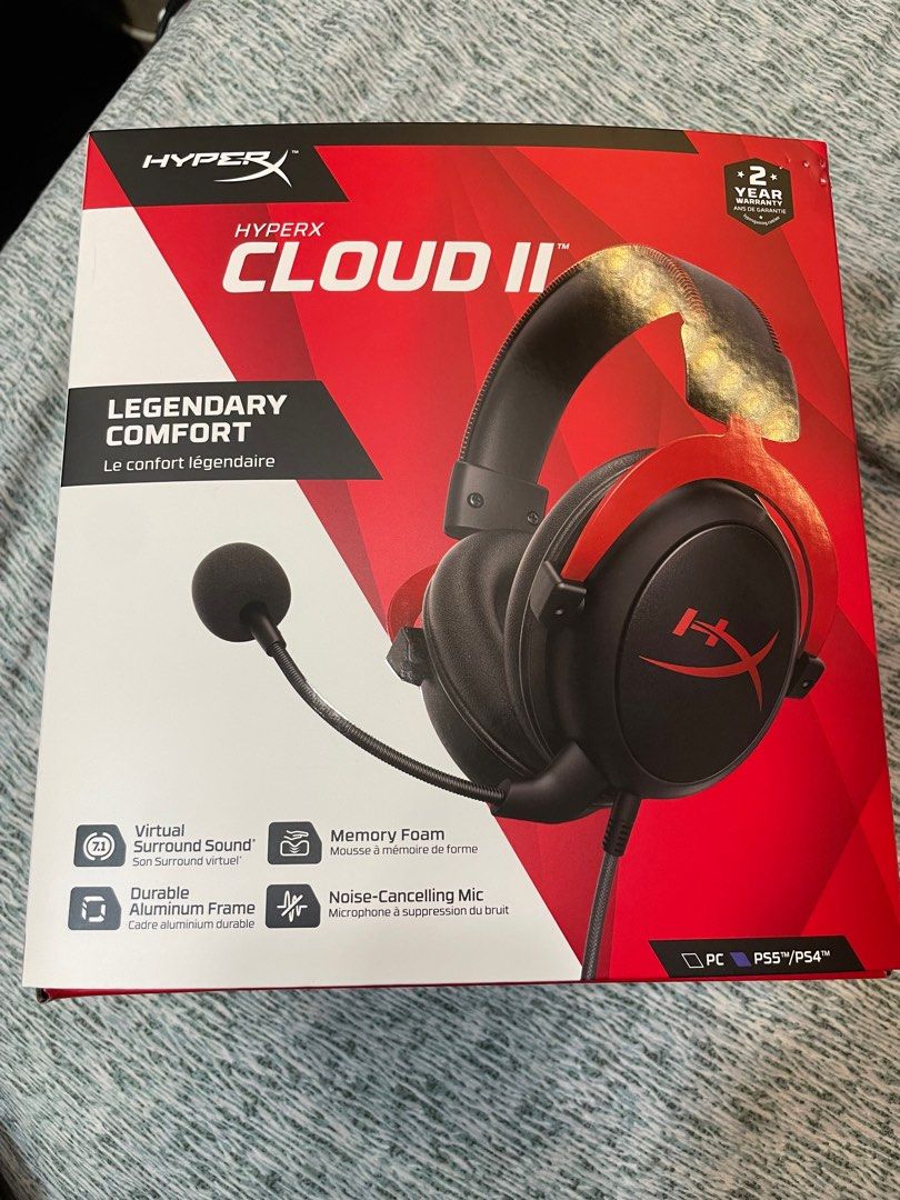 HyperX Cloud II headphones(usb), Audio, Headphones & Headsets on Carousell