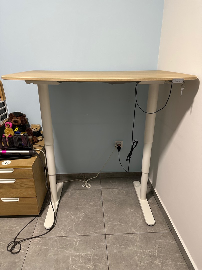 IKEA BEKANT DESK ADJUSTABLE 120x80cm, Furniture & Home Living ...