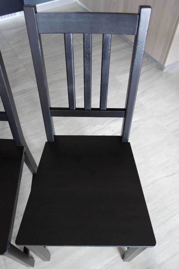 Ikea Stefan black dining chair x 2, Furniture & Home Living, Furniture ...