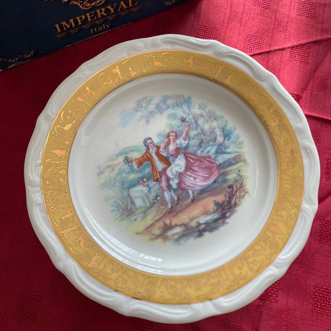IMPERIAL 24ct Gold Plated Italy decorative plate, Hobbies & Toys ...