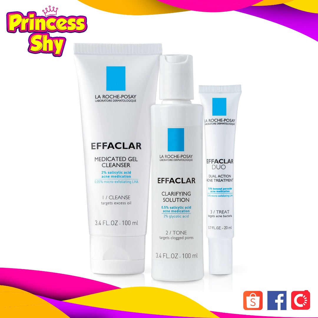La Roche-Posay Effaclar Dermatological Acne Treatment System 2 Month ...