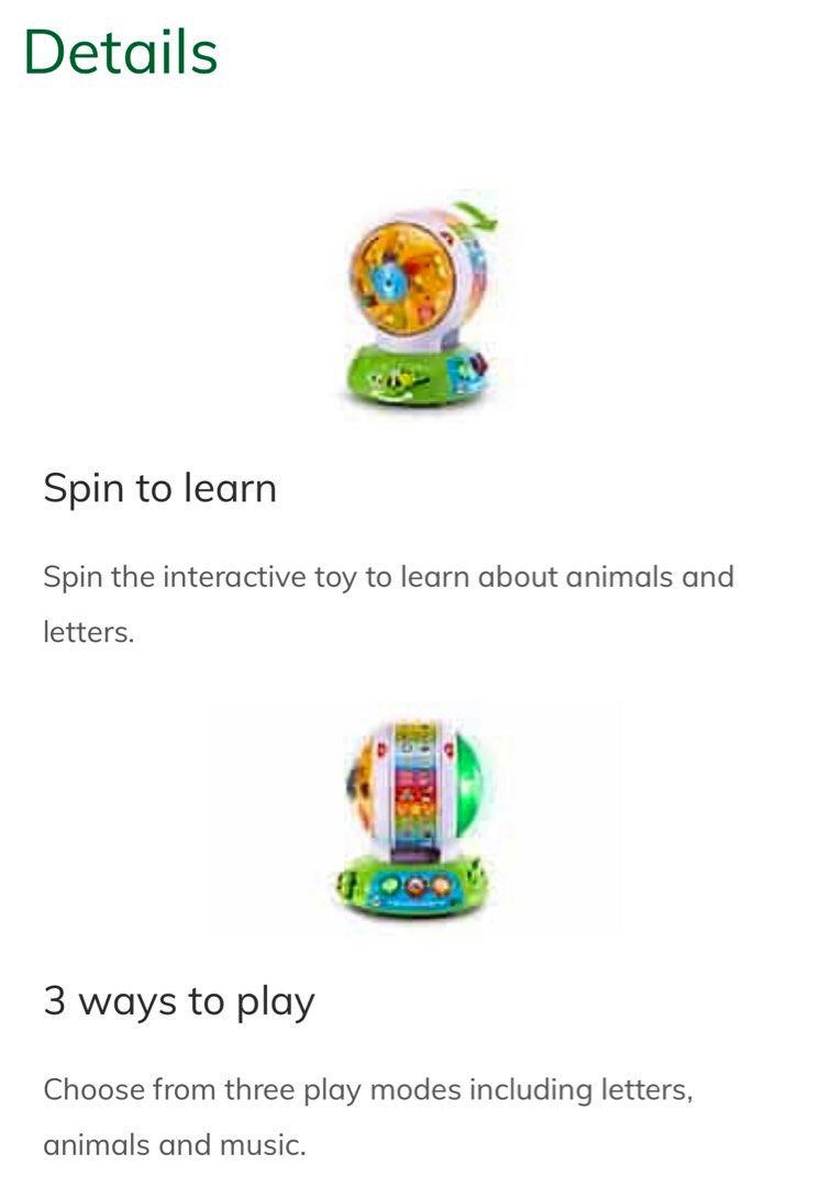 Leapfrog Spin & Sing Alphabet Zoo Ball, Babies & Kids, Infant Playtime ...