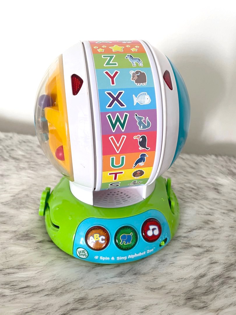 Leapfrog Spin & Sing Alphabet Zoo Ball, Babies & Kids, Infant Playtime ...