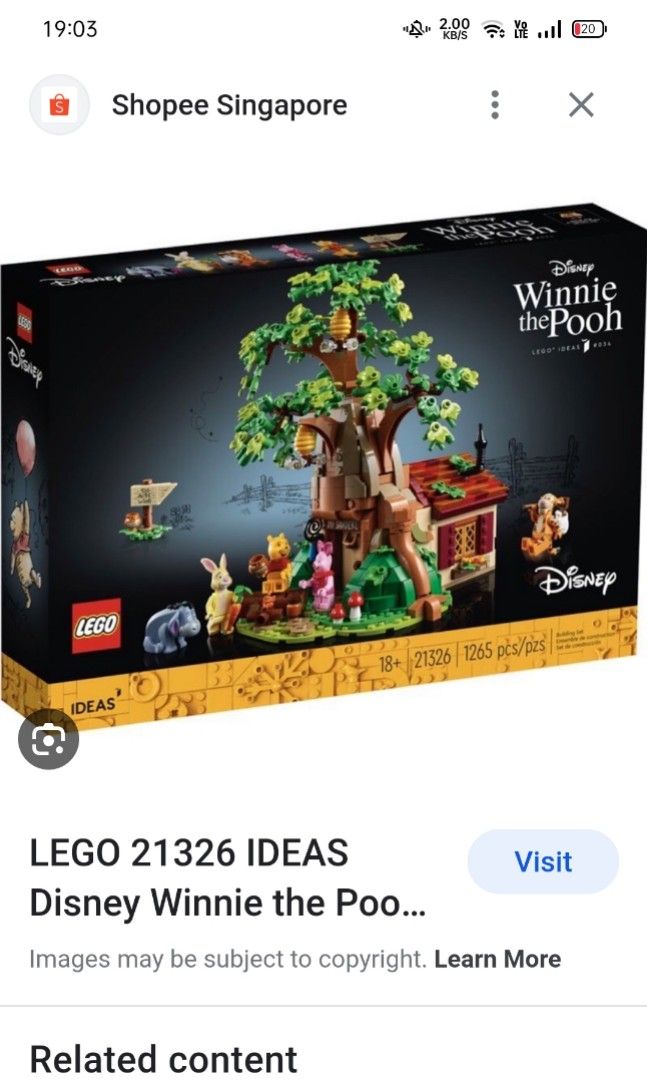 Lego idea 21326 Winnie the pooh, Hobbies & Toys, Toys & Games on Carousell