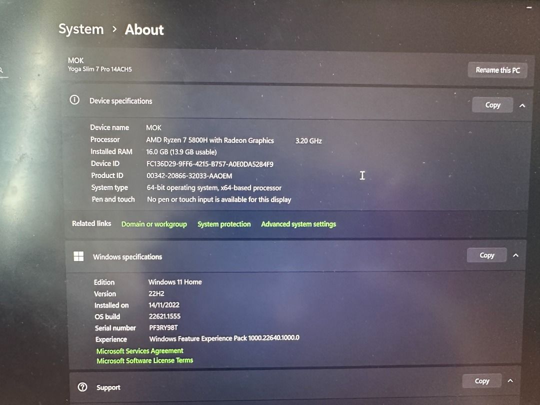 Lenovo Yoga Slim Pro ACH Computers Tech Laptops Notebooks On Carousell