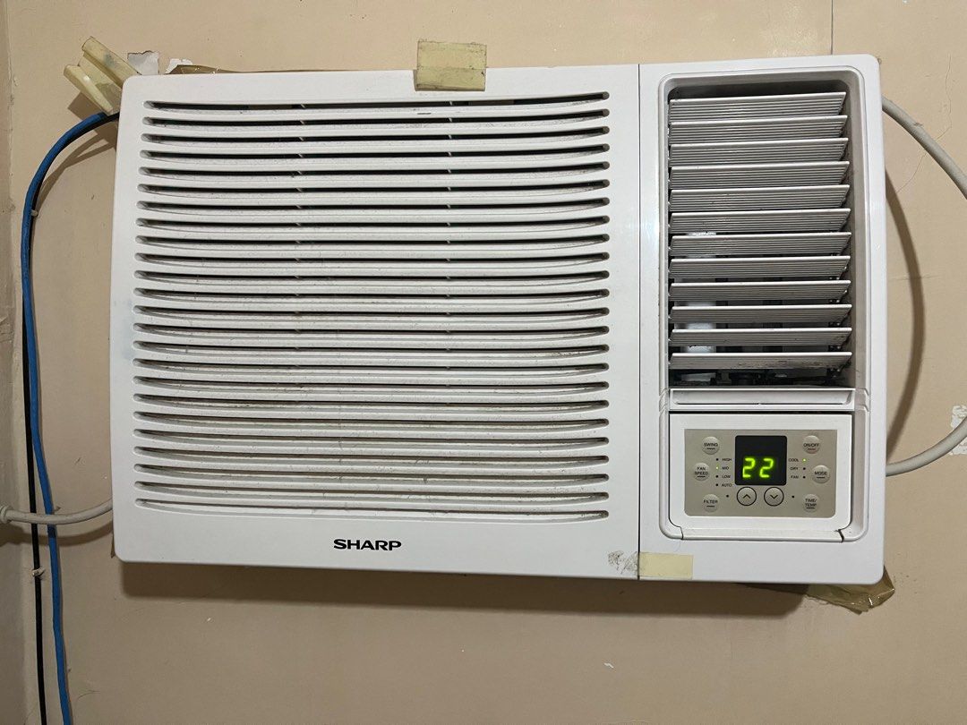 Lightly Used SHARP 1.5hp Non- Inverter Window Type AC, TV & Home Appliances, Air Conditioning ...