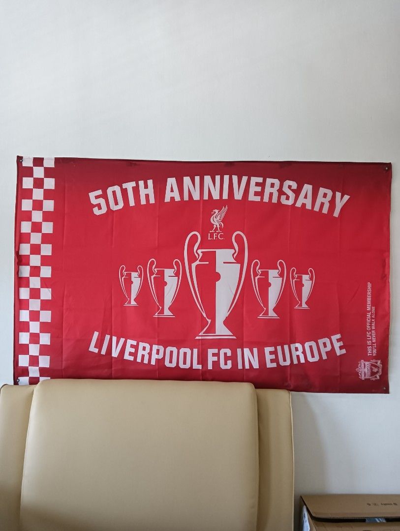 Liverpool banner, Hobbies & Toys, Memorabilia & Collectibles, Fan ...