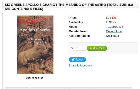 Liz Greene Apollo's Chariot The Meaning of the Astro (Total size: 5.2 ...