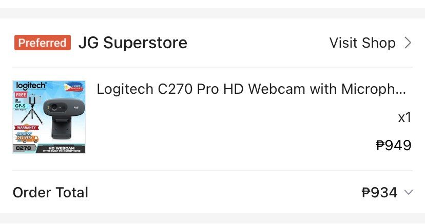 Logitech C270 Pro HD webcam on Carousell