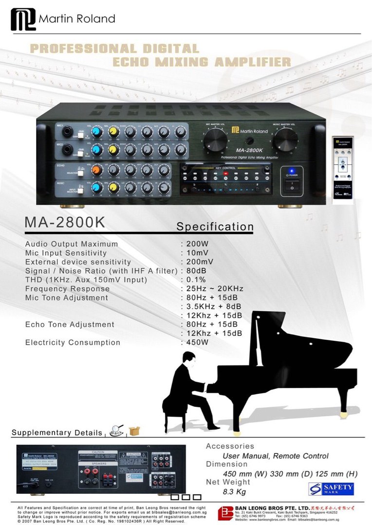 Martin Roland Mk-2800k, Audio, Other Audio Equipment on Carousell