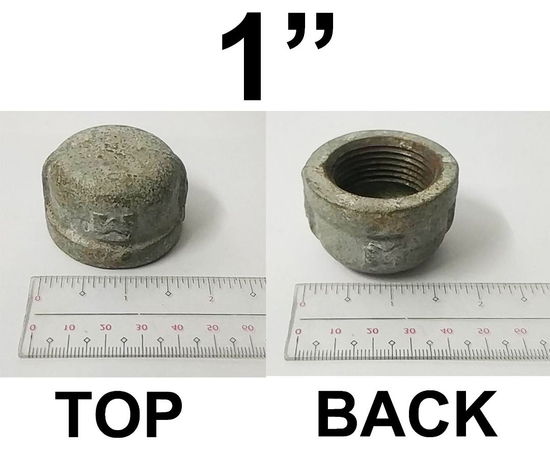 MECH GI CAP 1" THREADED SCREW TYPE MALLEABLE FITTINGS GALVANIZED IRON ...
