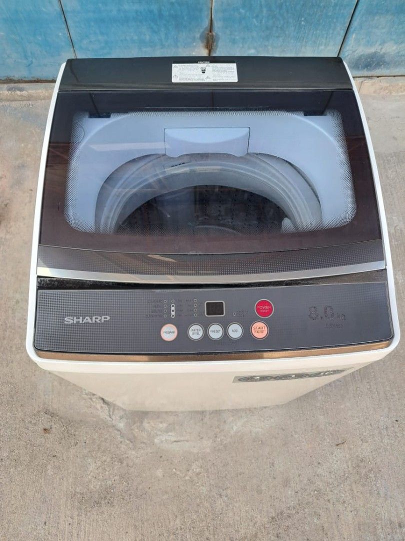 Mesin basuh jenama Sharp 8kg, TV & Home Appliances, Washing Machines ...