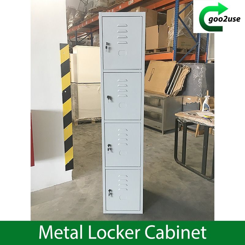 Metal 4 Doors Locker Cabinet, Furniture & Home Living, Furniture ...