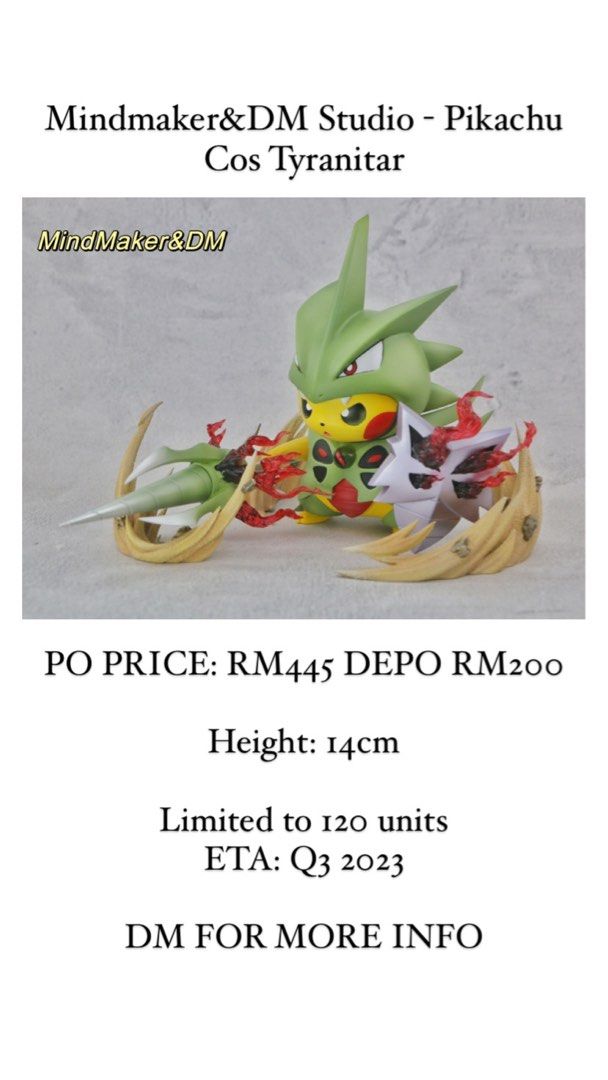 Mindmaker&DM Studio - Pikachu Cos Tyranitar, Hobbies & Toys, Toys & Games on Carousell