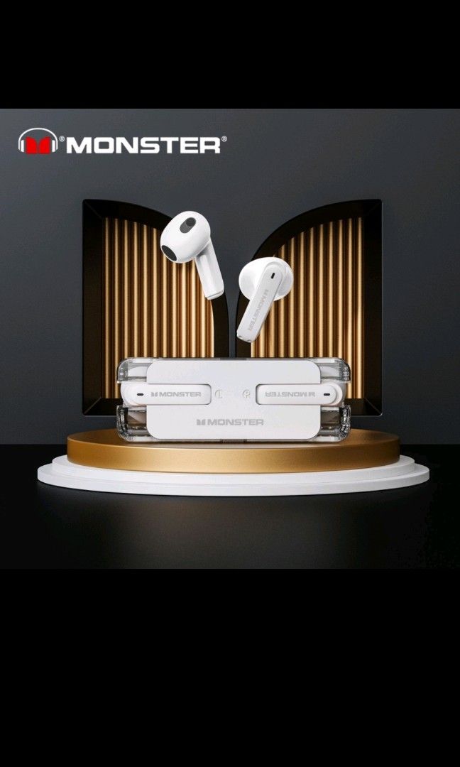 Monster Earbuds (White), Audio, Headphones & Headsets on Carousell
