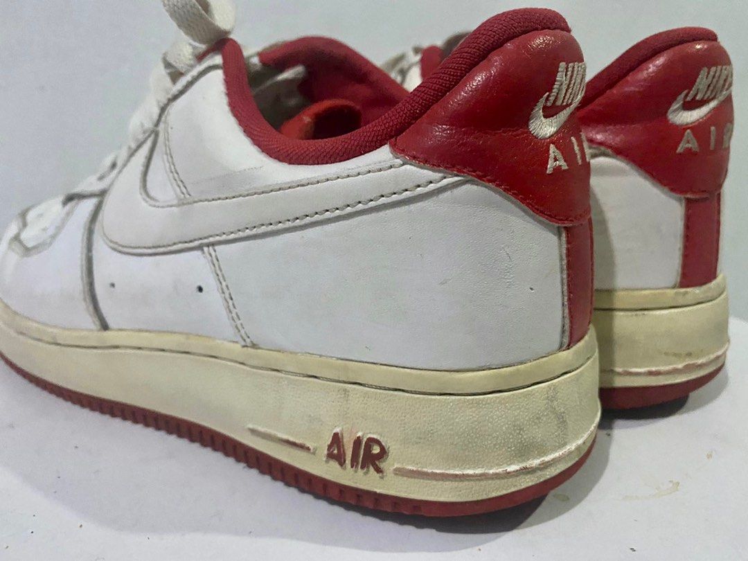 Nike Air Force 1 low , merah cakep, Fesyen Pria, Sepatu , Sneakers di ...