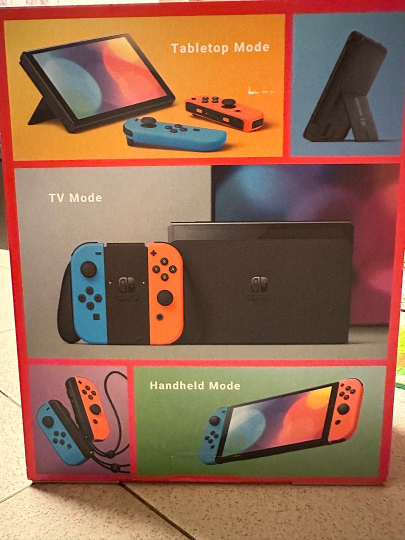 Nintendo Switch Oled Model With Neon Red And Neon Blue Joy Con Video