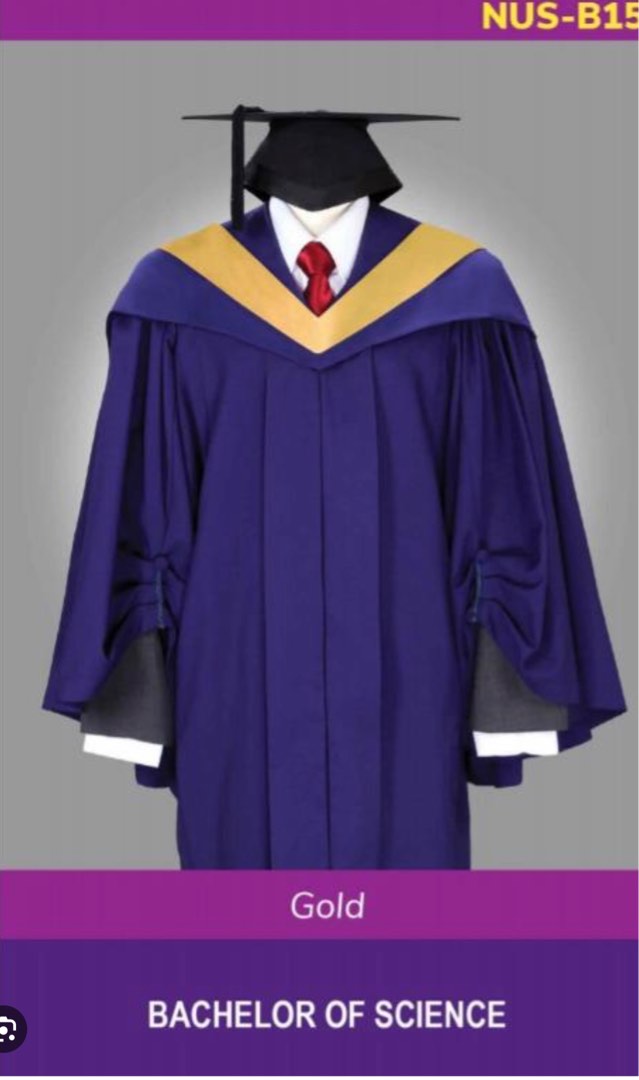 NUS graduation Gown Faculty of Science, Men's Fashion, Tops & Sets ...