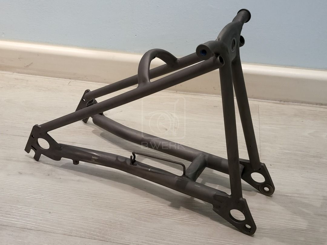 Original Genuine BROMPTON Superlight titanium Set rear frame / triangle ...