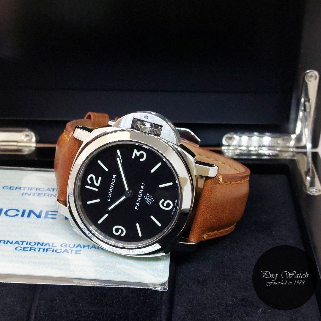 Panerai Luminor Stainless Steel 44mm Black Dial Manual Winding ...