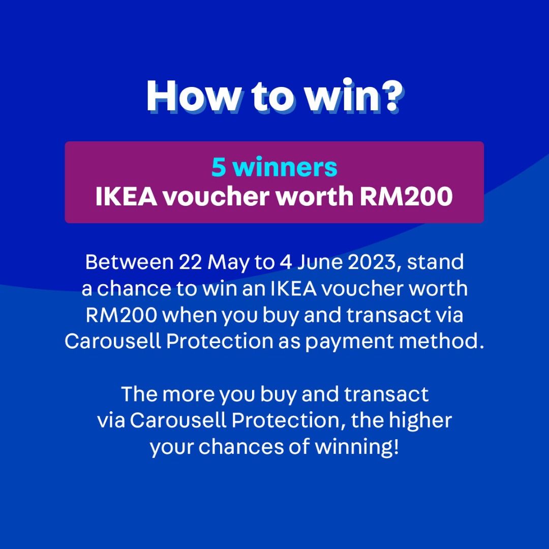 Payday Week Special: Win IKEA Vouchers worth RM200, Announcements on Carousell