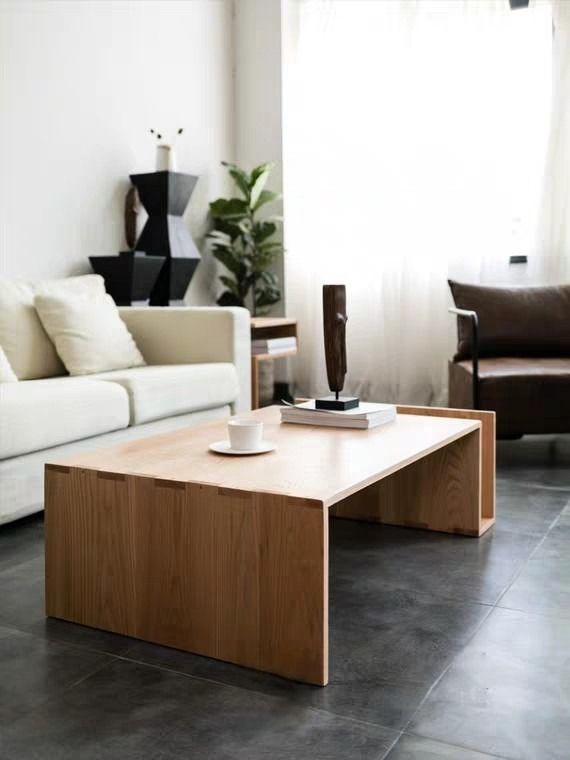 PEAK Japanese Solid Wood Coffee Table, Furniture & Home Living ...