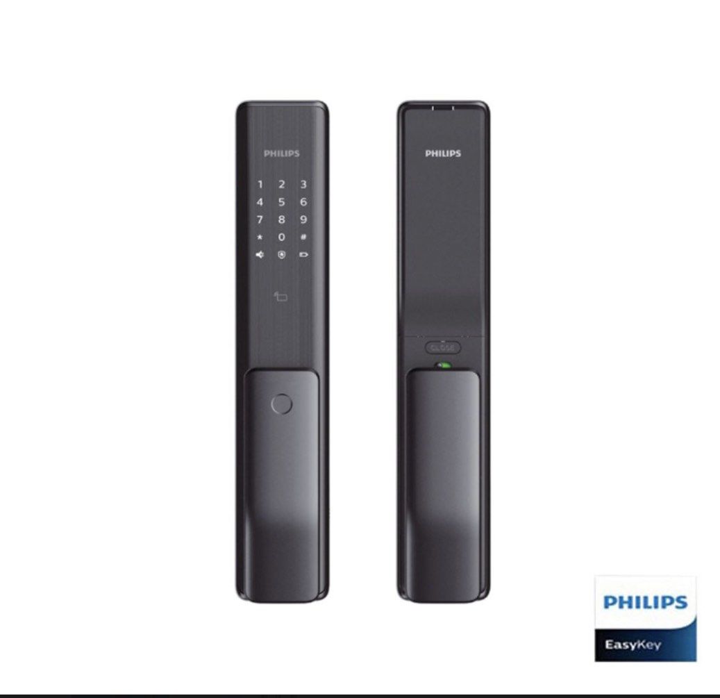 Philips Easy Key Alpha Push-Pull Smart Digital Lock, Furniture & Home ...