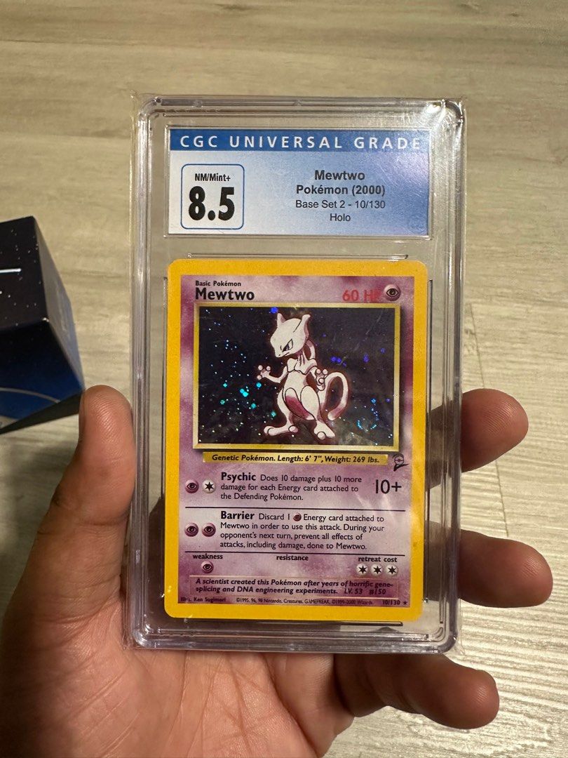 Pokemon Mewtwo Base Set 2 CGC 8.5, Hobbies & Toys, Toys & Games on ...