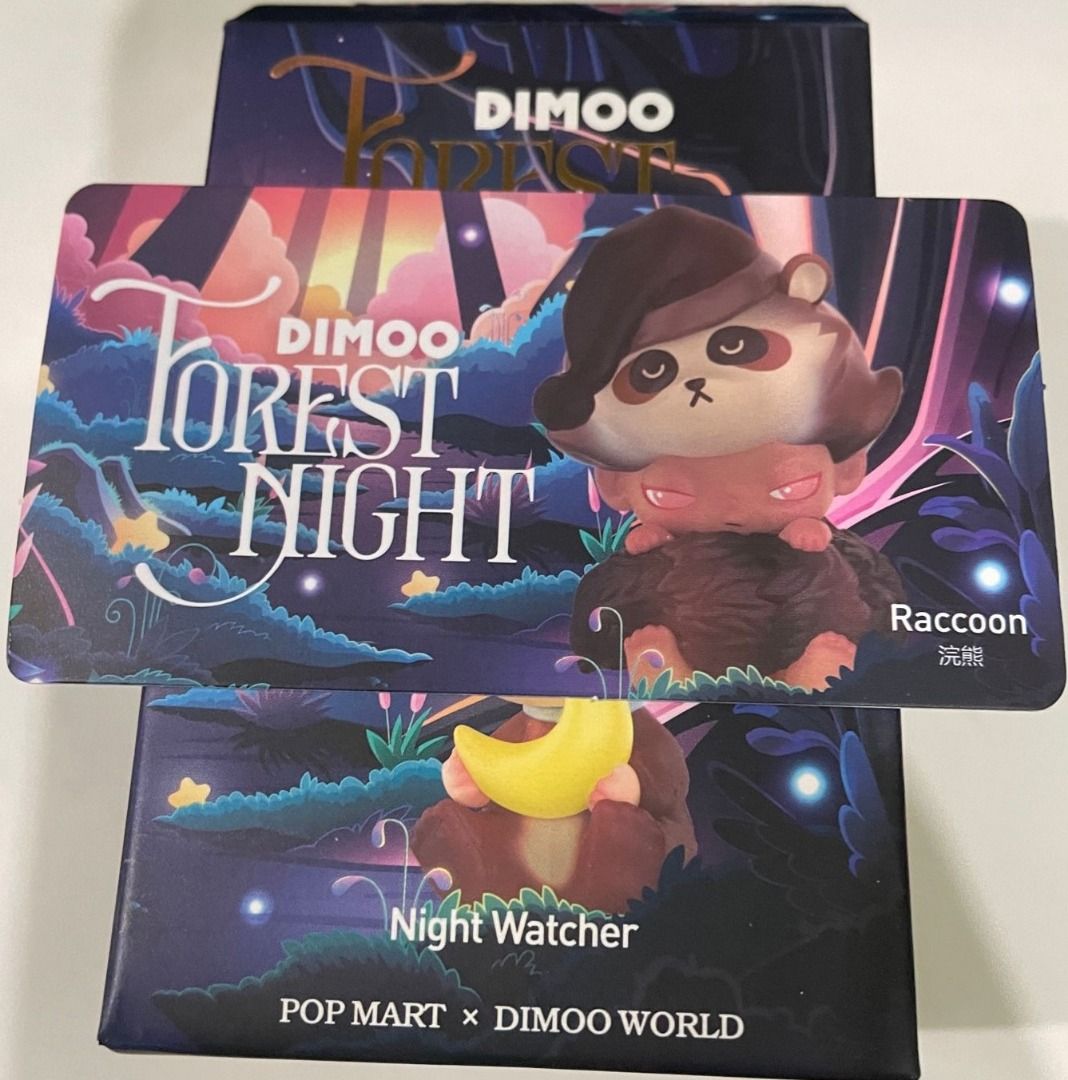 [POPMART] Dimoo Forest Night Series - Raccoon, Hobbies & Toys, Toys ...
