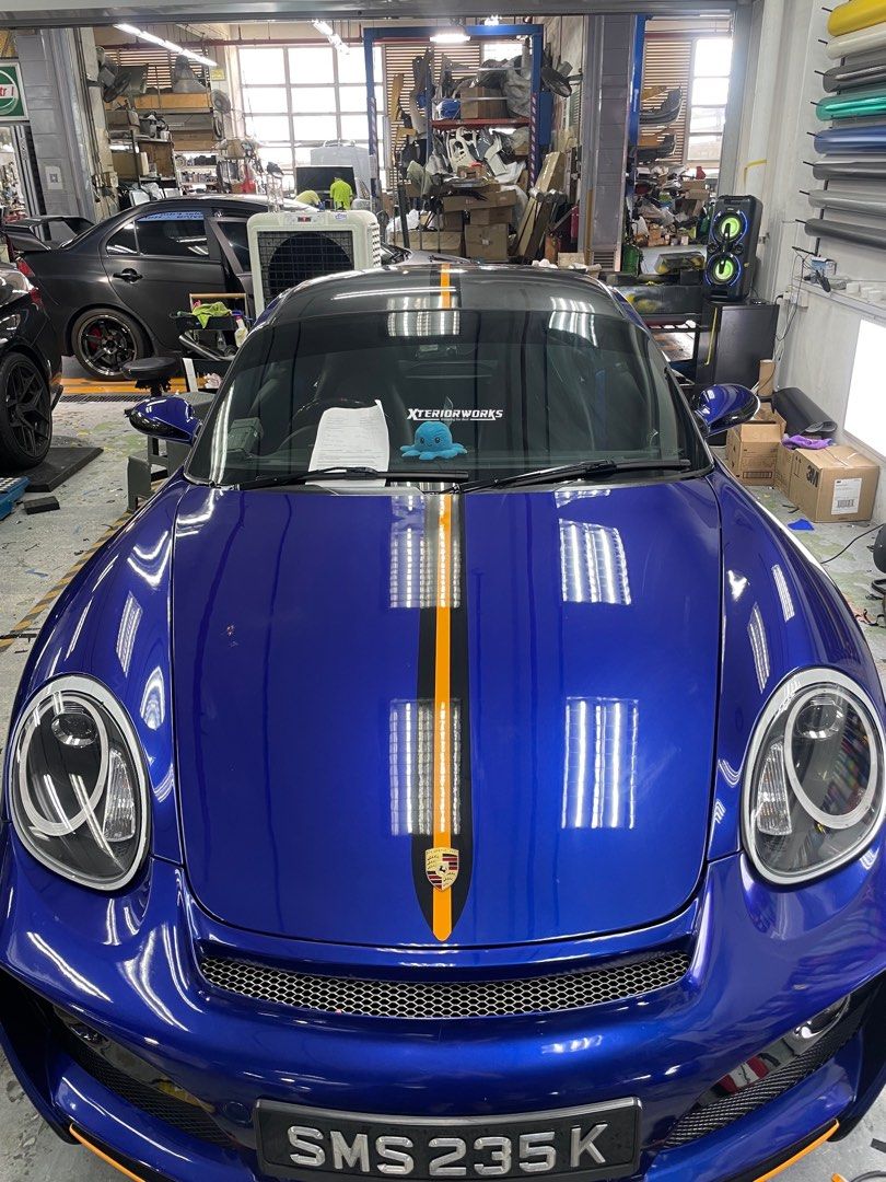 Porsche bonnet strip, Car Accessories, Accessories on Carousell