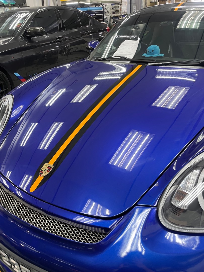 Porsche bonnet strip, Car Accessories, Accessories on Carousell