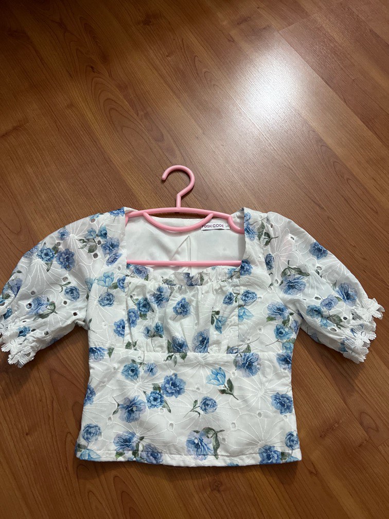 Posh code floral crochet top, Women's Fashion, Tops, Other Tops on ...