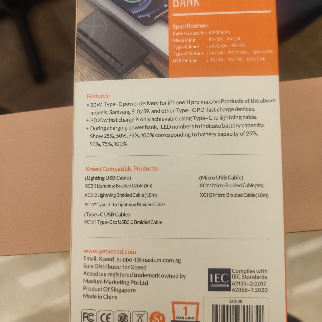 Power Bank 10000mAh xceed portable charger, Mobile Phones & Gadgets ...