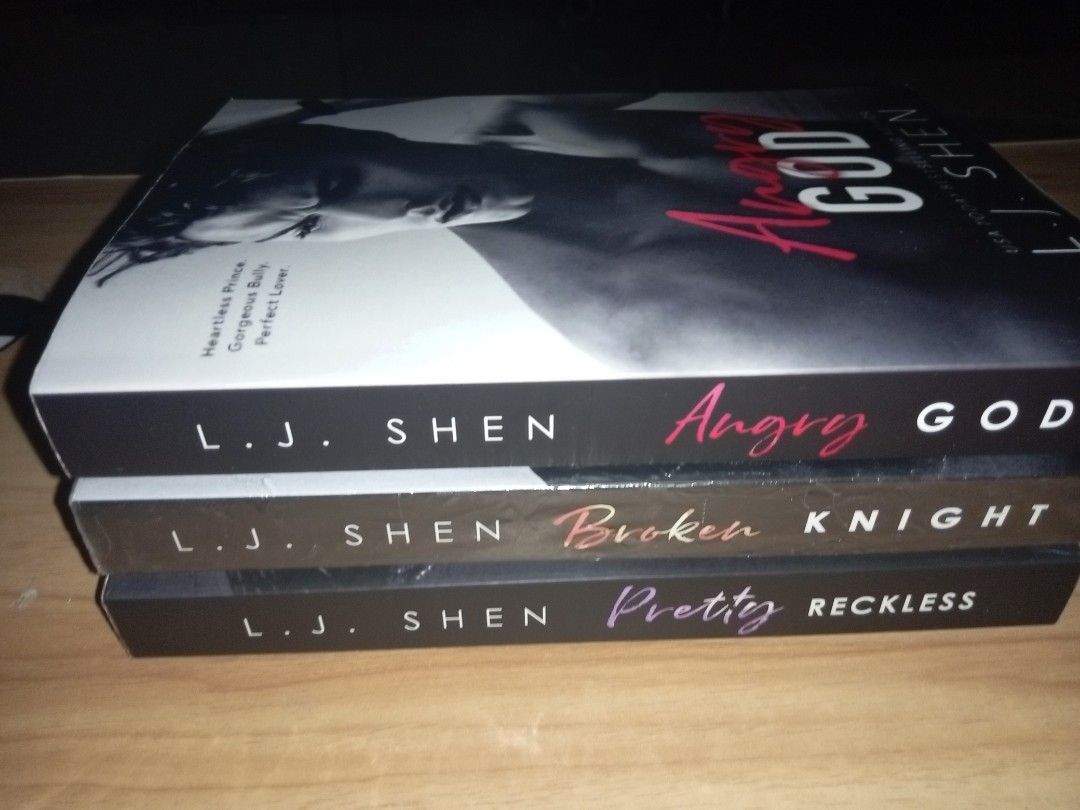 Pretty reckless, Angry god, Broken knight by L.J Shen, Buku & Alat Tulis, Buku di Carousell