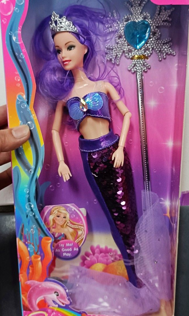 Princess Mermaid Doll (violet), Hobbies & Toys, Toys & Games on Carousell