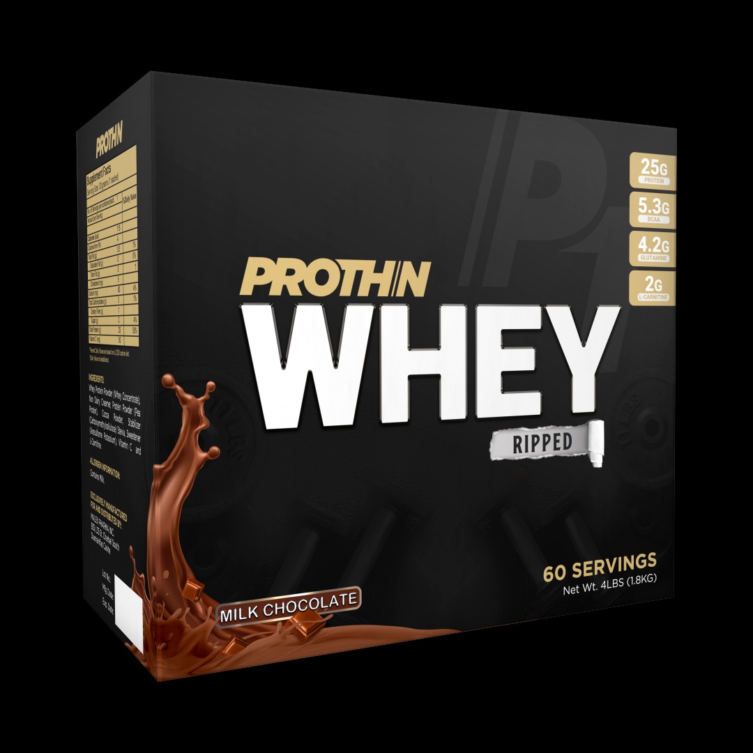 Prothin WHEY PROTEIN RIPPED MILK CHOCOLATE 1.8kg 60 sachets, Sports ...