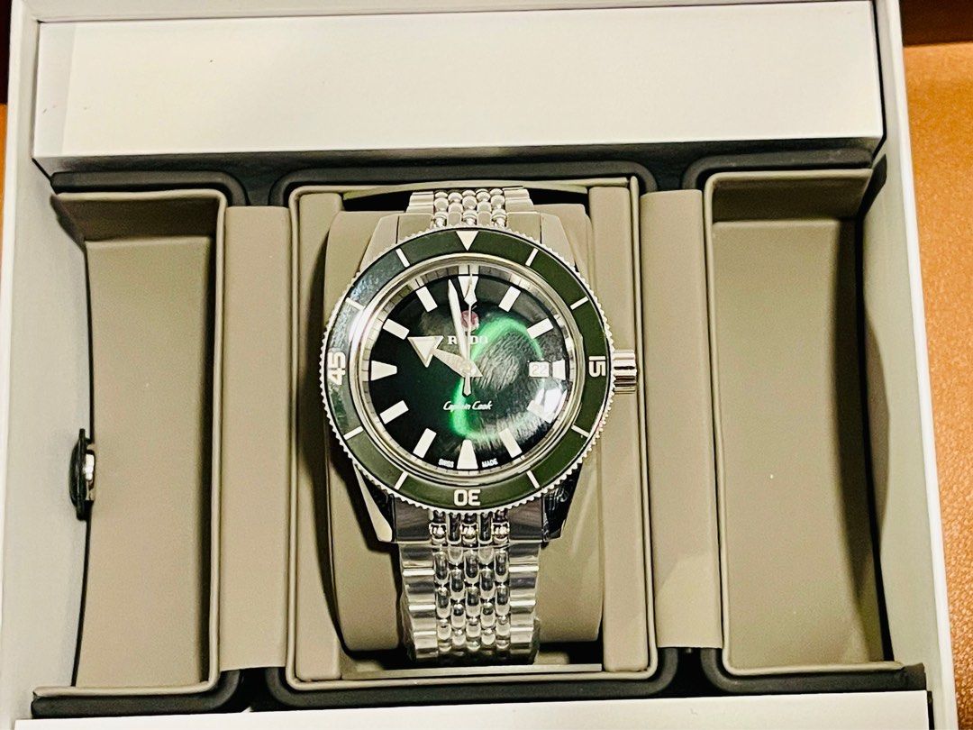 Rado Captain Cook Green dial 42mm, Luxury, Watches on Carousell