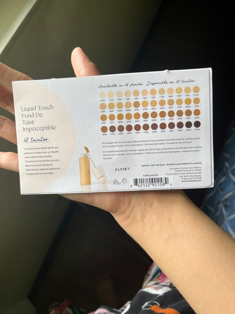 Rare beauty foundation sample card, Beauty & Personal Care, Face ...