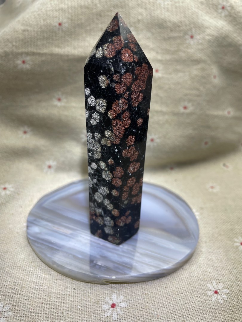 Rare Snow flowers red and white Obsidian Tower from Africa, Women's ...