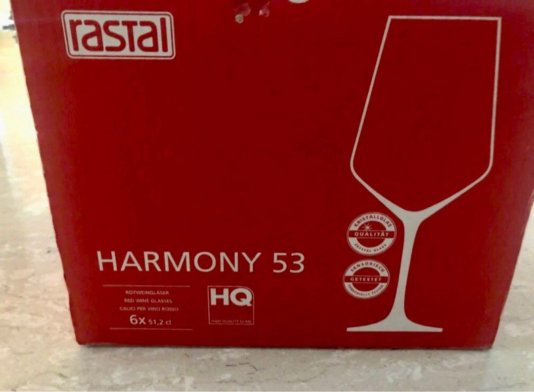 Rastal Harmony 53 Wine glasses, TV & Home Appliances, Kitchen ...