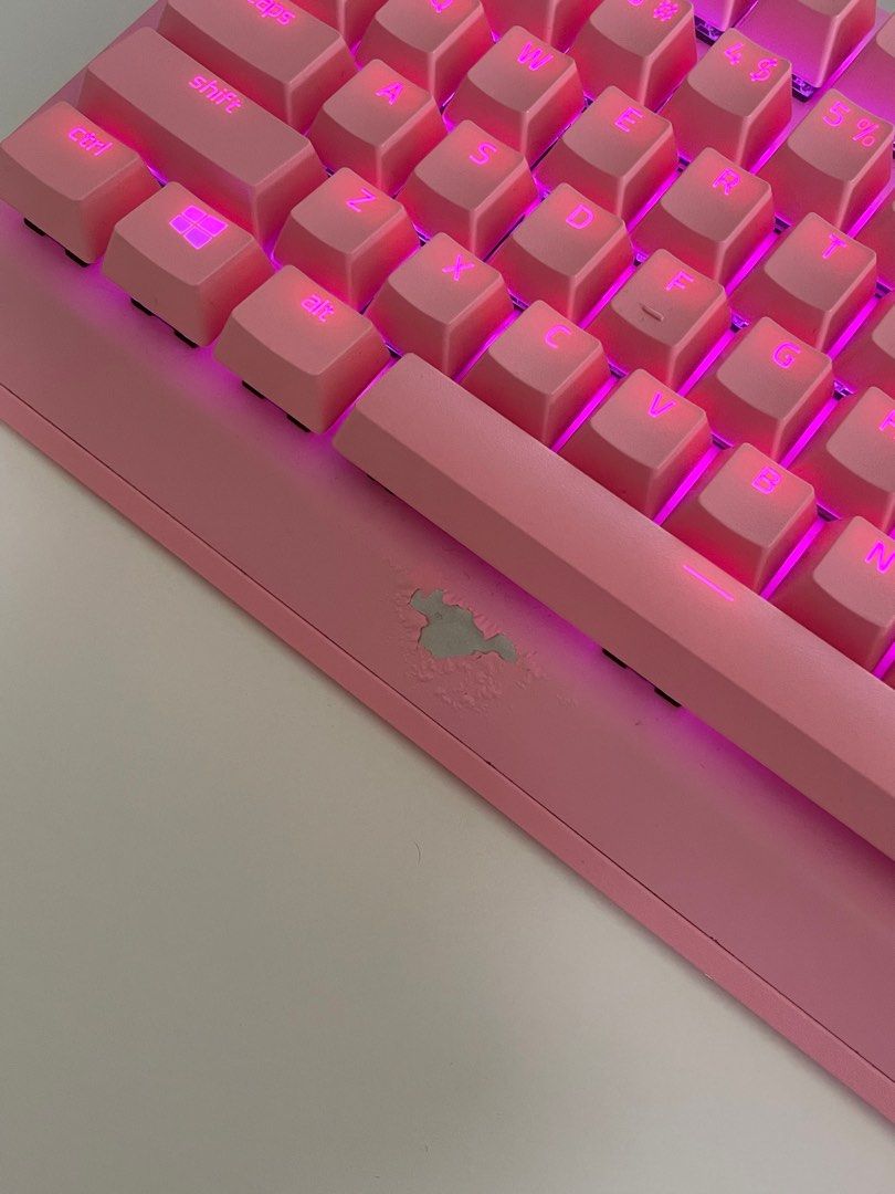 Razer Blackwidow v3 Quartz mechanical gaming keyboard- green swtiches ...