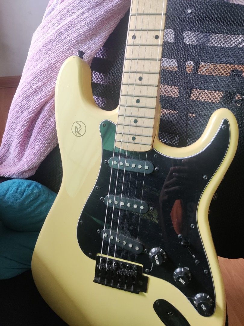 RJ Terracaster Yellow Guitar, Hobbies & Toys, Music & Media, Musical ...