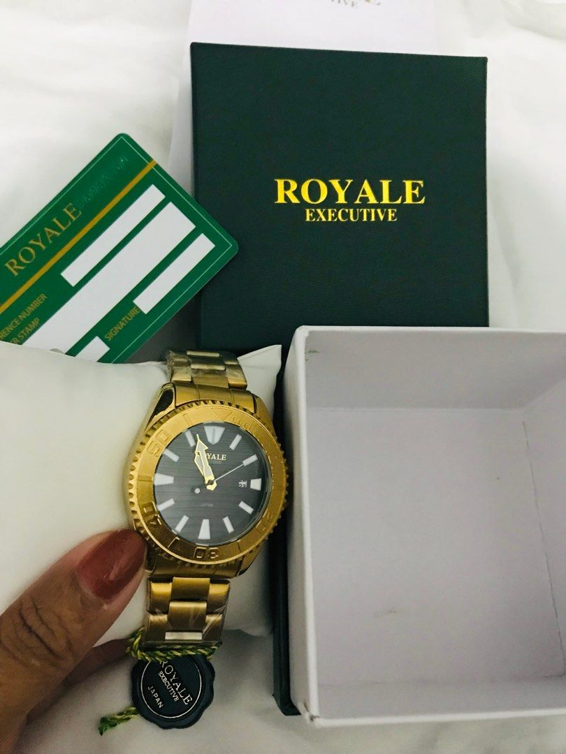 Royale gold watch, Women's Fashion, Watches & Accessories, Watches on ...