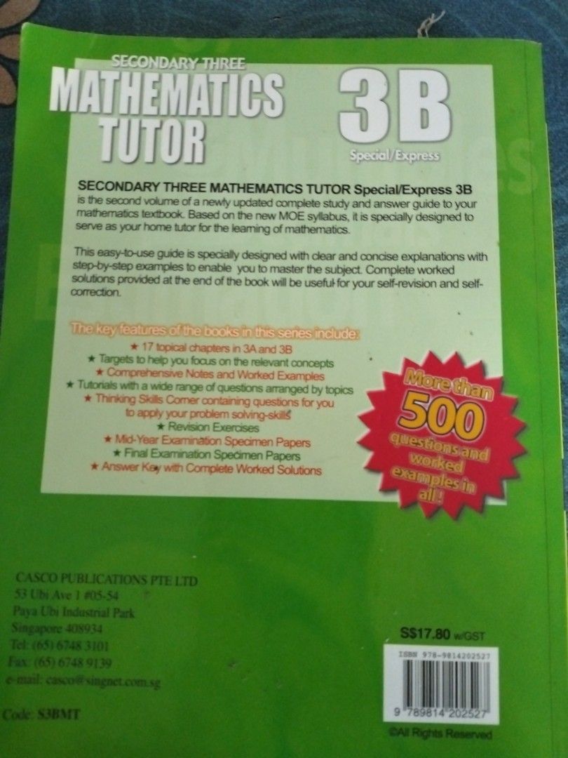 S3 B math guide reference and assesement books, Hobbies & Toys, Books ...