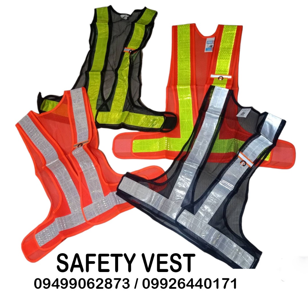 Safety vest with high visibility reflector on Carousell